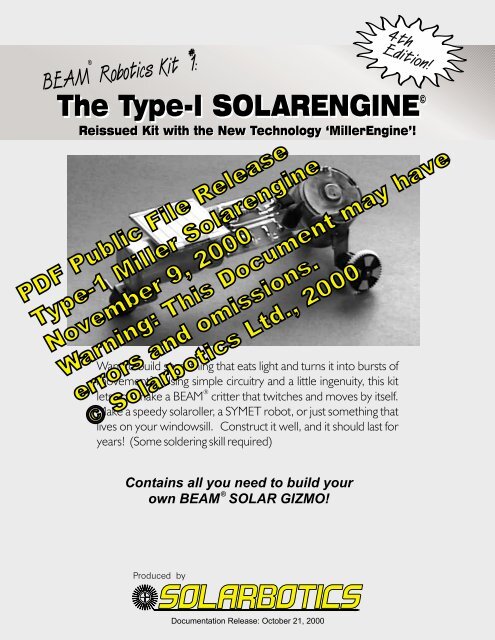 Data Sheet - Hobby Engineering