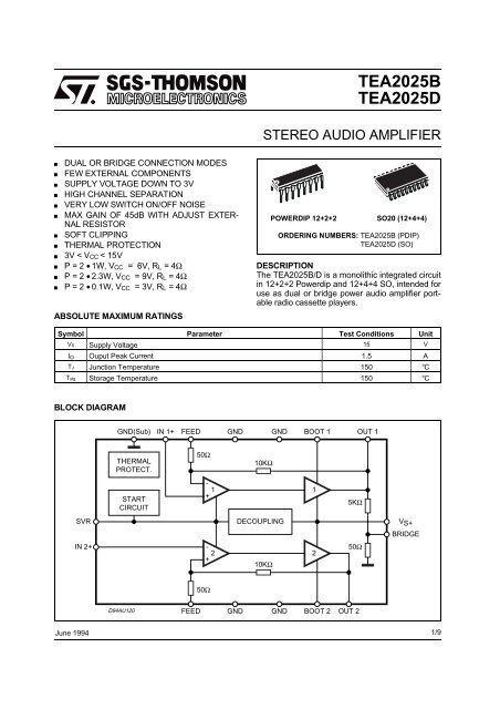 STEREO AUDIO AMPLIFIER - Hobby Engineering