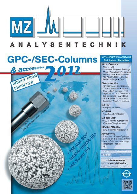GPC-/SEC-Columns GPC-/SEC-Columns - at MZ-Analysentechnik