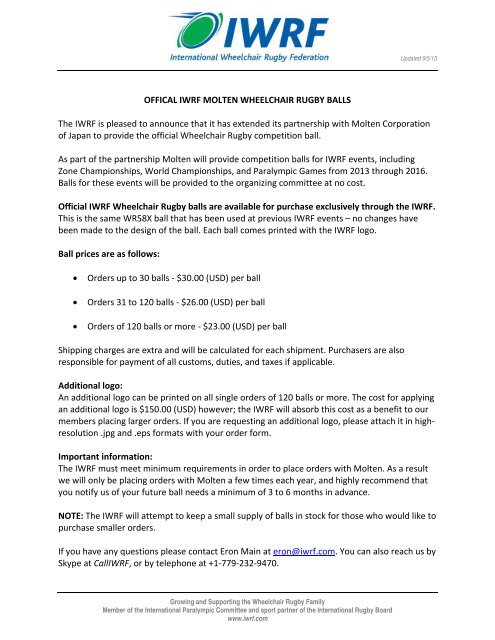 IWRF Molten Rugby Ball Information.pdf - International Wheelchair ...