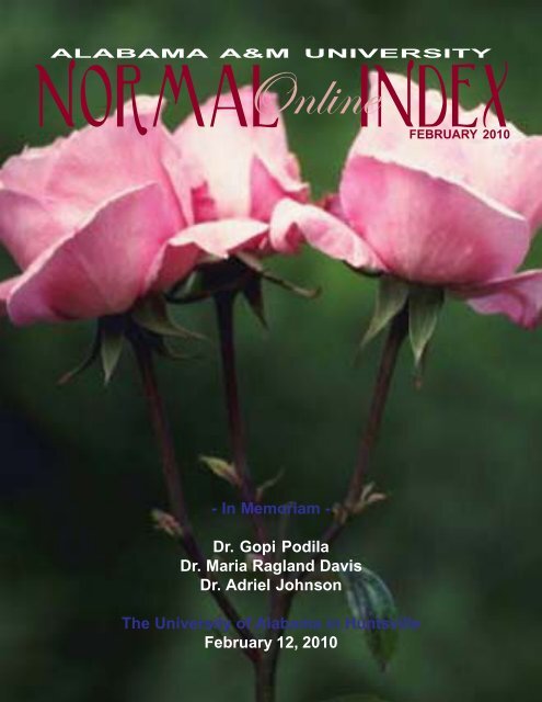 Dr. Gopi Podila Dr. Maria Ragland Davis Dr. Adriel Johnson The ...