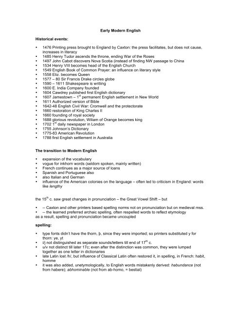 Modern English Writing