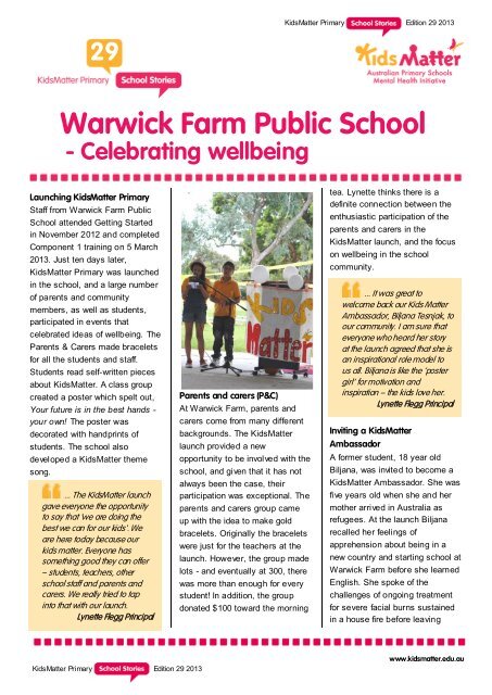 Warwick Farm Public School - KidsMatter