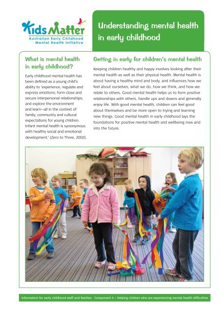 Understanding mental health in early childhood [9MB] - KidsMatter