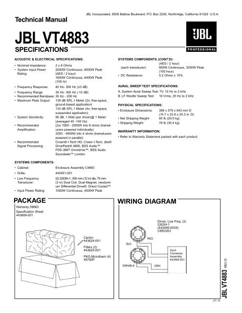 JBL VT4883