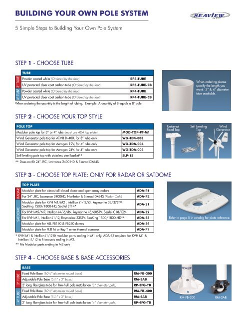 BUILDING YOUR OWN POLE SYSTEM - Seaview Global