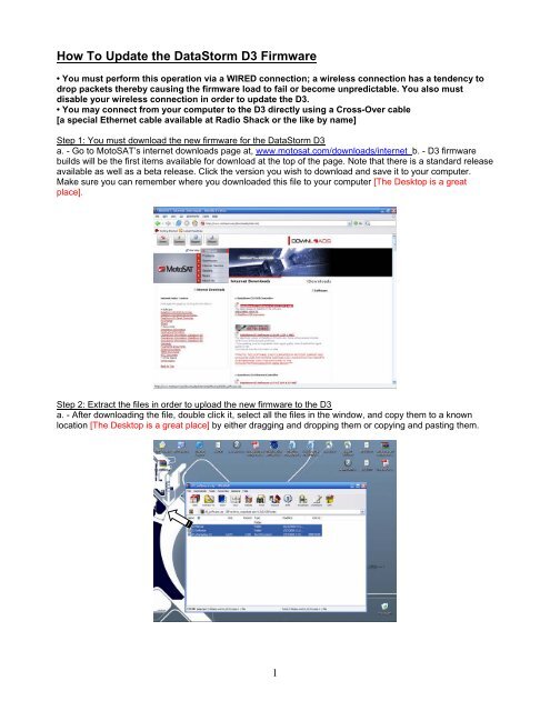 How To Update the DataStorm D3 Firmware