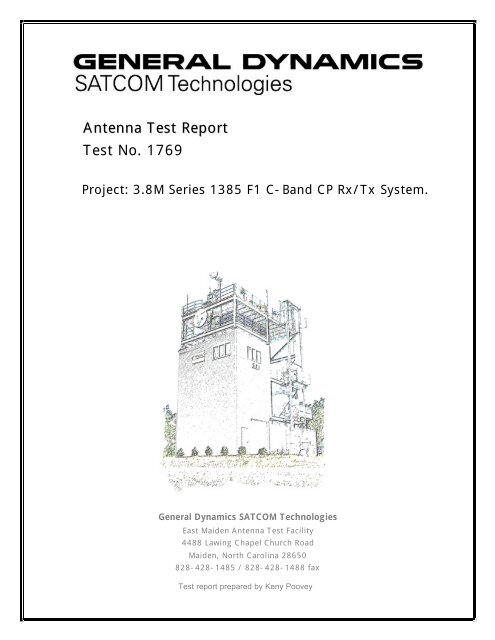 Series 1385 F1 C-band Rx/Tx circular - General Dynamics SATCOM ...