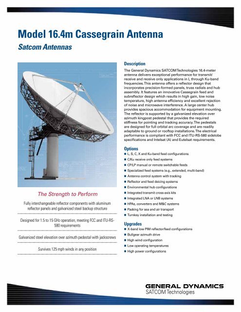 Data Sheet - General Dynamics SATCOM Technologies