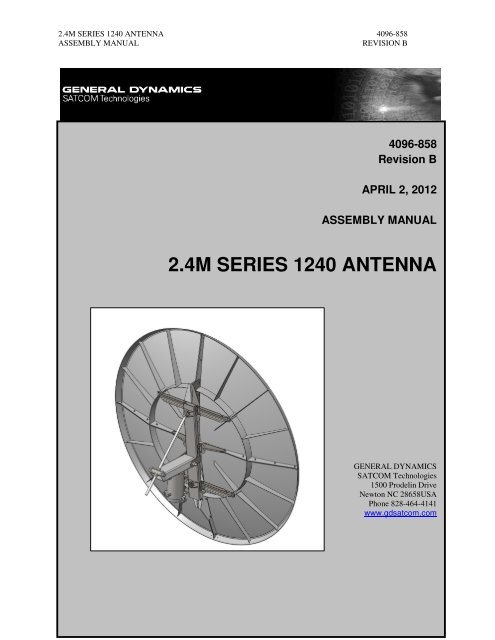 2.4M SERIES 1240 ANTENNA - General Dynamics SATCOM ...