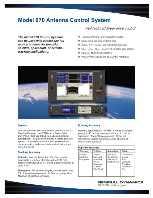 Data Sheet - General Dynamics SATCOM Technologies