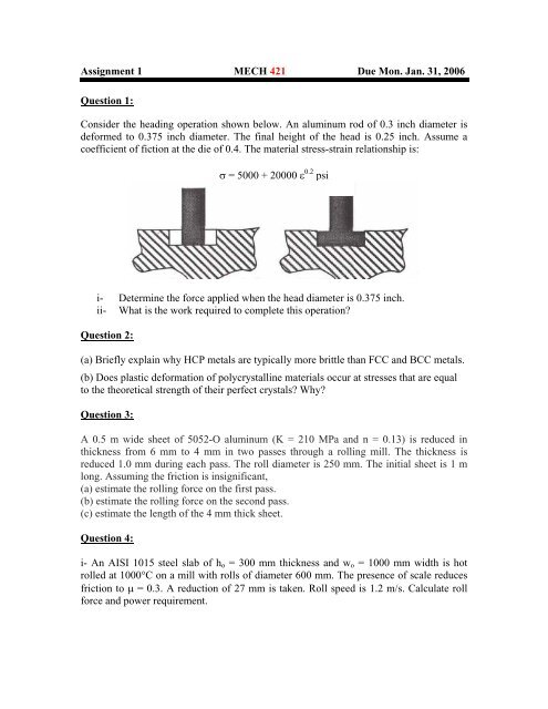 Assignment 1- mech421_2006.pdf