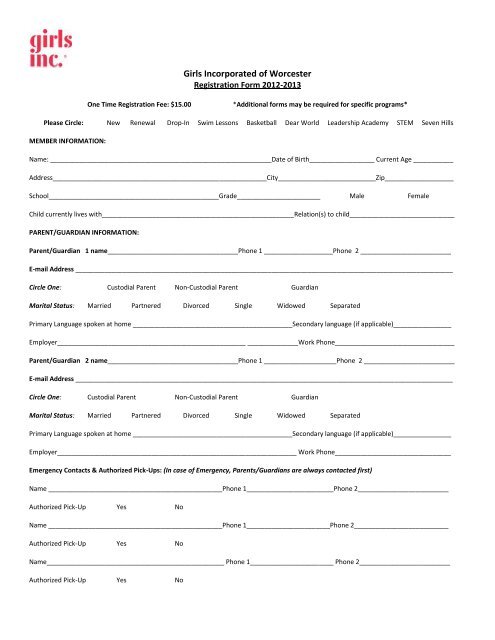 Register for Programs - Girls Inc. of Worcester