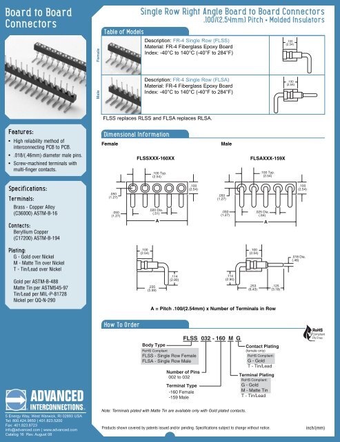 Board to Board Connectors