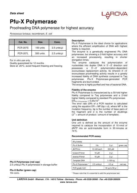 Pfu-X Polymerase