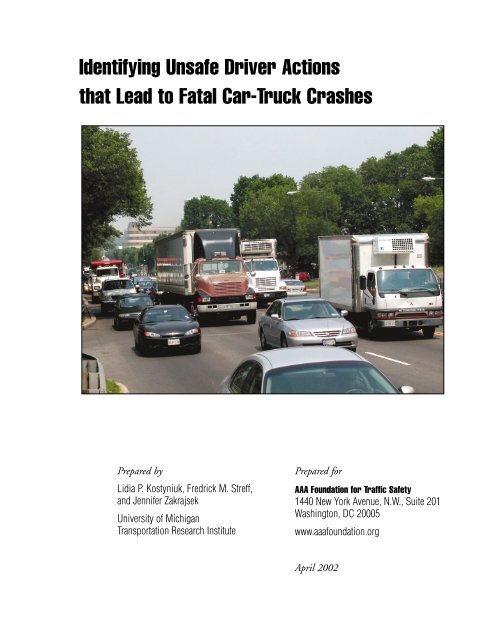 Identifying Unsafe Driver Actions that Lead to Fatal Car-Truck ...