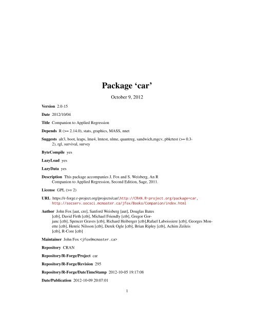comprehensive r archive network (cran)