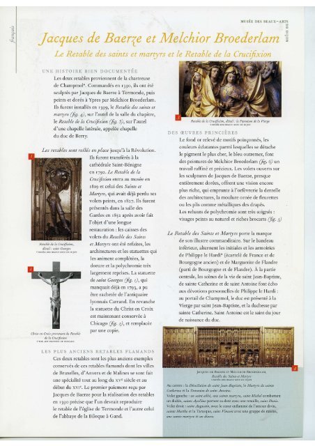 Retable des saints et martyrs et le Retable de la crucifixion