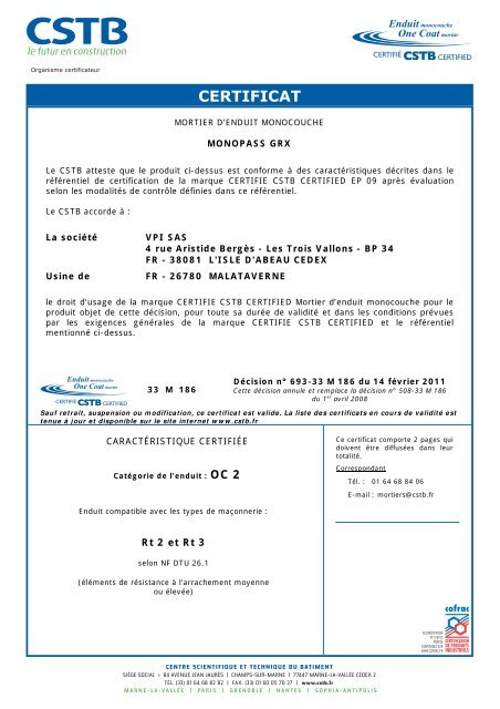 MONOPASS GRX_CSTB_33M186.pdf - Vpi