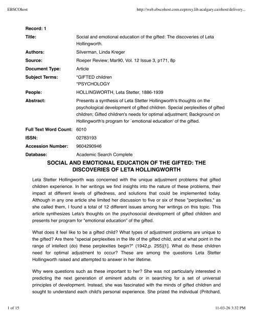 Download - Kazimierz Dabrowski's Theory of Positive Disintegration