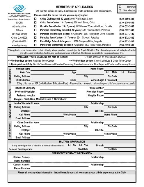 BGC Membership Application.pdf - Boys and Girls Club of North Valley