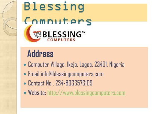 Buy Notebook Computers Online in Nigeria – Blessing Computers