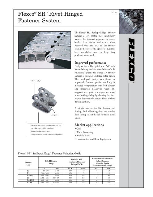Conveyor Hinged Fastner System - HCD Flow Technology