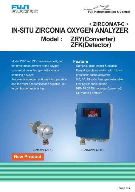 IN-SITU Zirconia Oxygen Analyzer ZRY/ZFK ref. ECNO 320 - Coulton