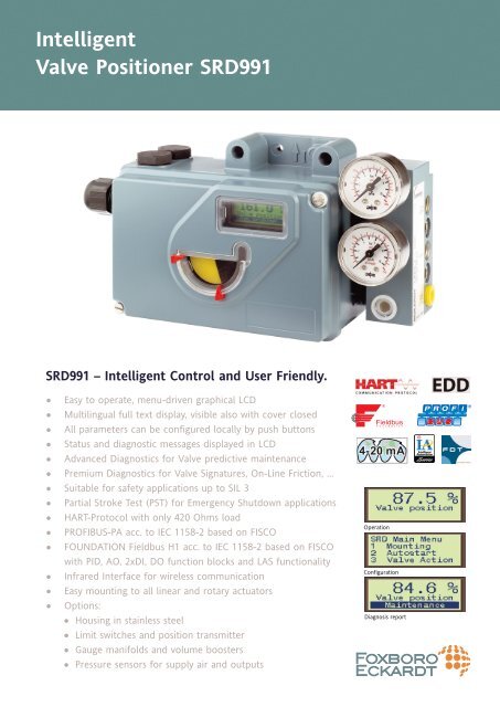 Intelligent Valve Positioner SRD991 - FOXBORO ECKARDT