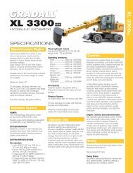 XL 5210 III Spec Sheet - Gradall Industries, Inc.