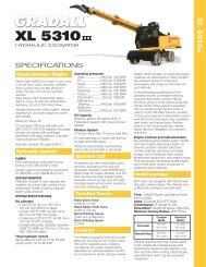 Gradall XL 4100 IV Hydraulic Excavator Specifications