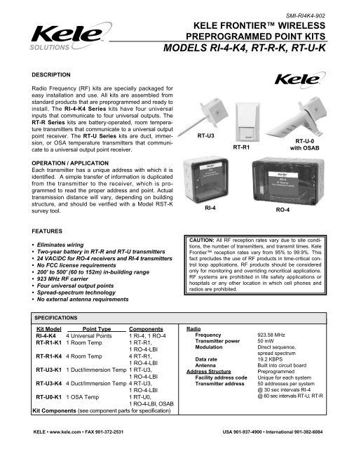 RF KIT Data Sheet - Kele
