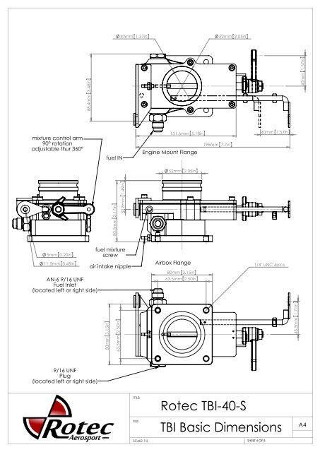 TBI-40-S Basic Dimensions - Rotec Aerosport