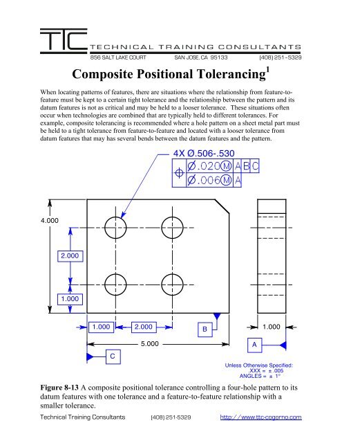Composite Positional Tolerancing - Technical Training Consultants