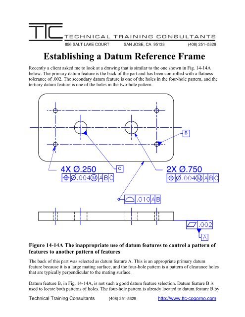 Establishing a Datum Reference Frame - Technical Training ...