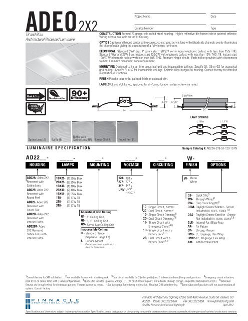 ADEO - Pinnacle Architectural Lighting