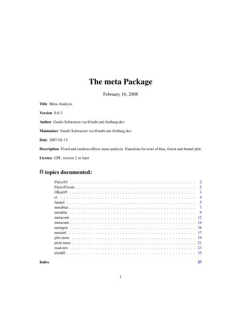 The meta Package