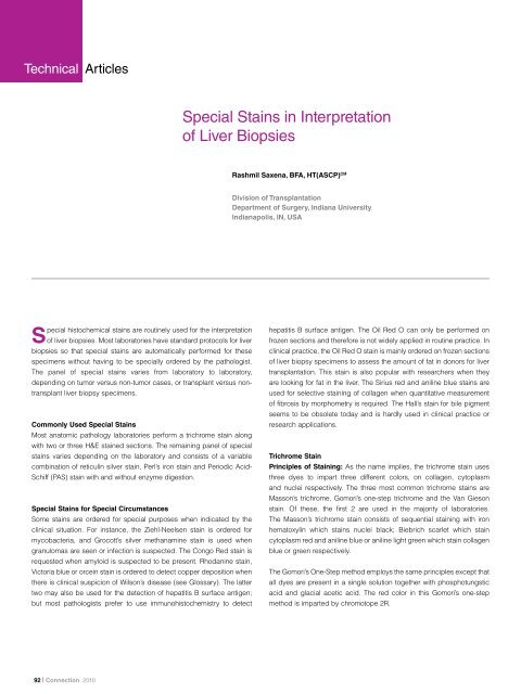 Pdf Special Stains In Interpretation Of Liver Biopsies Frontiers