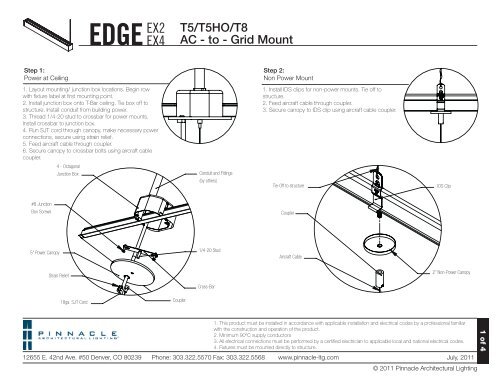 T5/T5HO/T8 AC - to - Grid Mount - Pinnacle Architectural Lighting