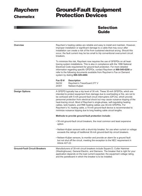Ground-Fault Equipment Protection Devices
