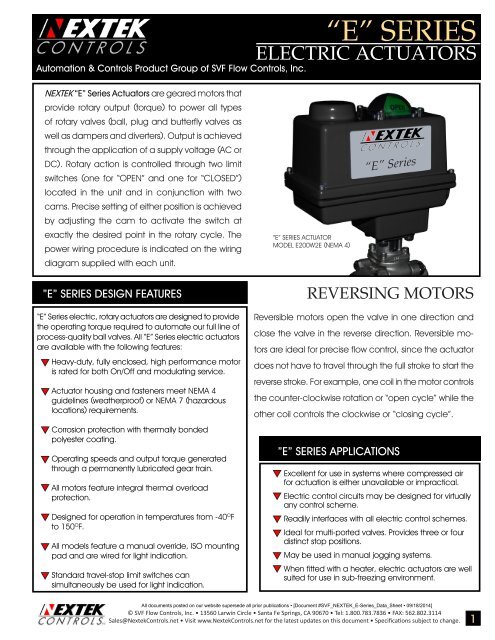 â â SERIES - SVF Flow Controls, Inc.