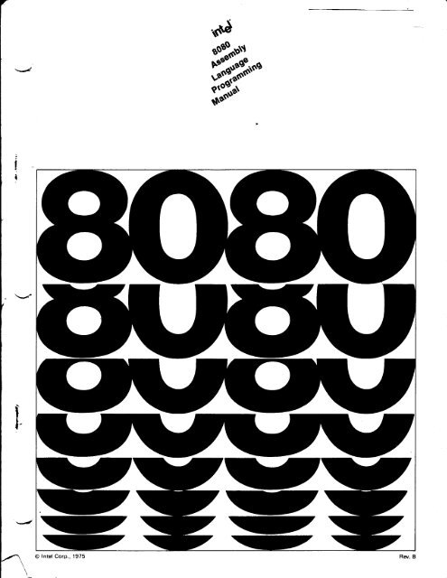 8080 Programmers Manual