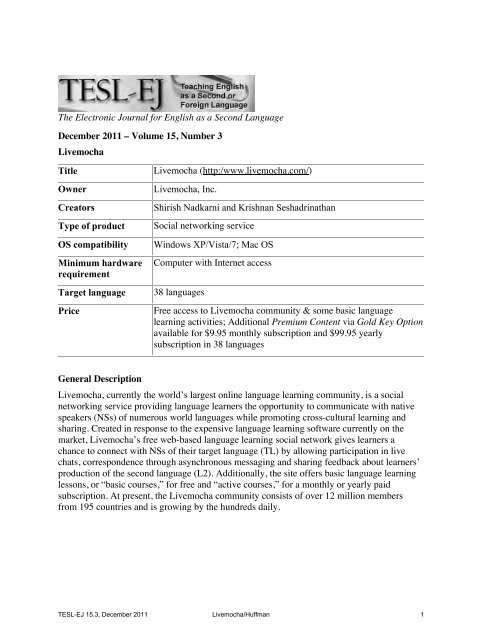 pdf - TESL-EJ