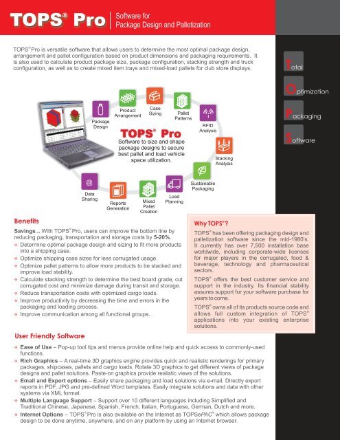 TOPS Pro - TOPS - Packaging Software