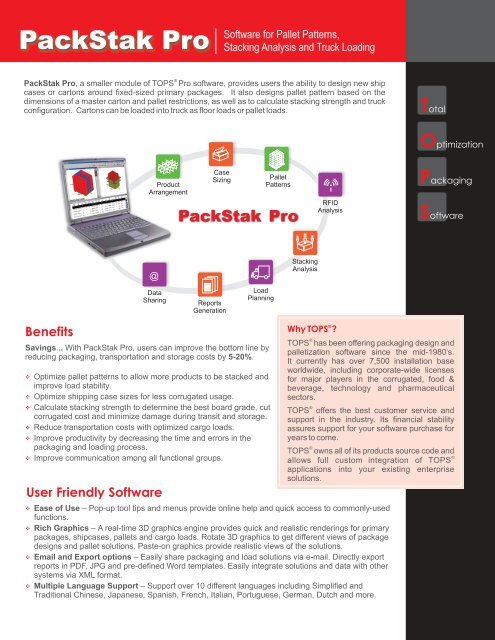 PackStak Pro - TOPS - Packaging Software