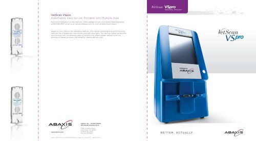 VetScan VSpro Brochure - Abaxis