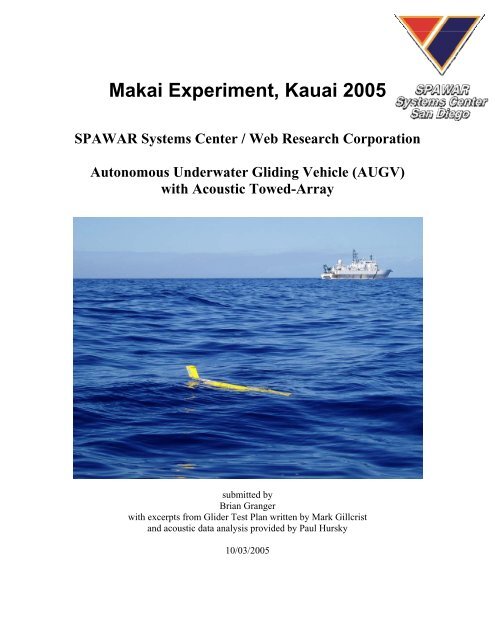 with Acoustic Towed-Array - Heat, Light, & Sound Research, Inc. with Acoustic Towed-Array - Heat, Light, & Sound Research, Inc.