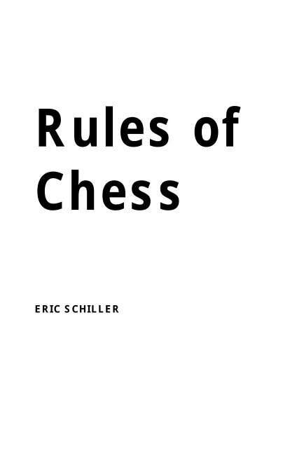 Official Rules of Chess - Chess City
