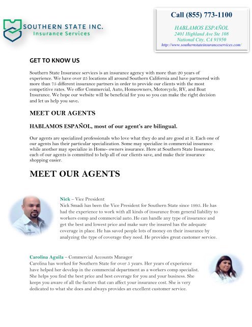 MEET OUR AGENTS