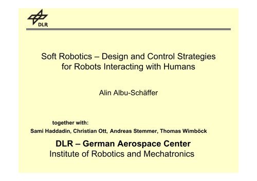 Soft Robotics â Design and Control Strategies for Robots ... - phriends